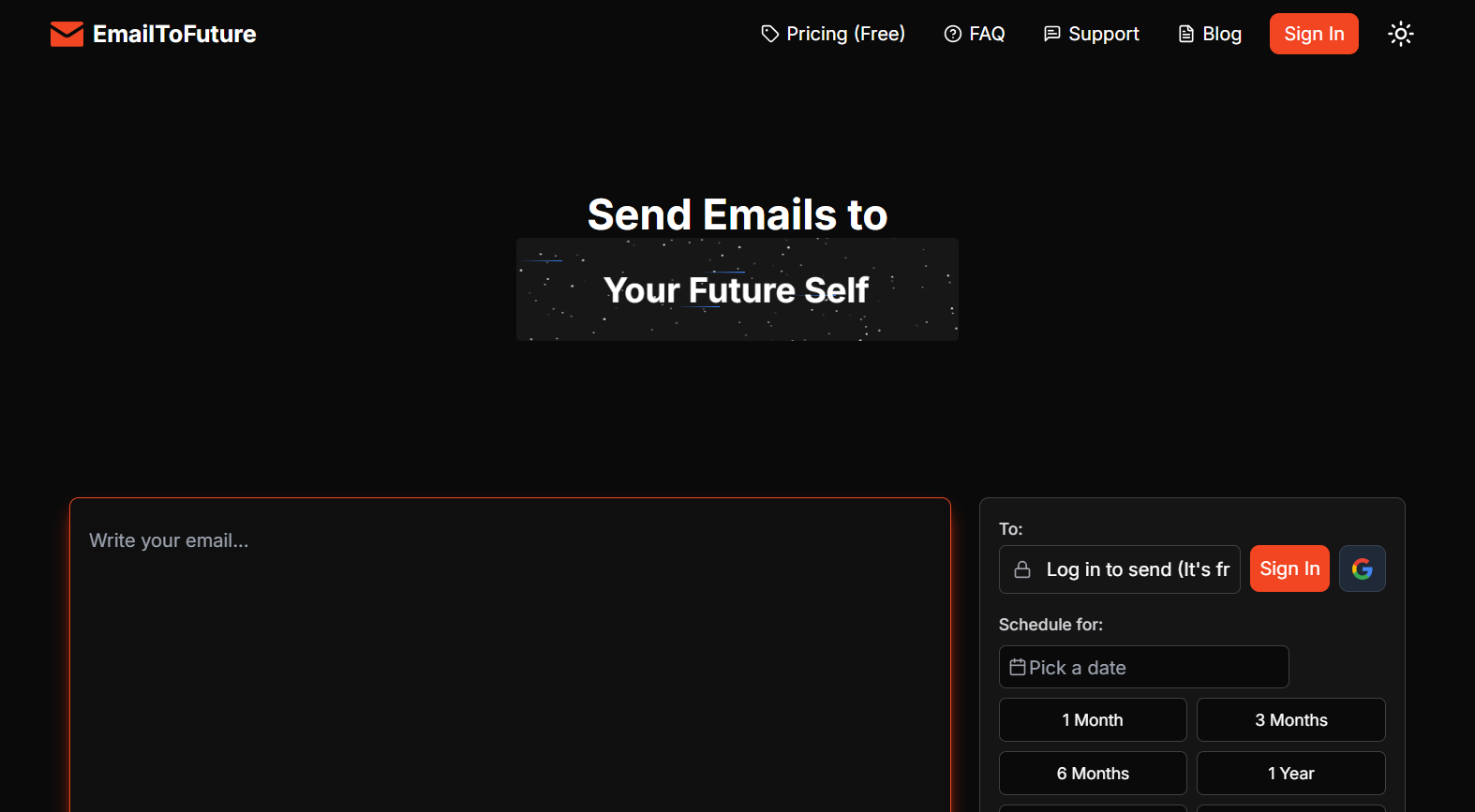 EmailToFuture - Send Emails to Your Future Self